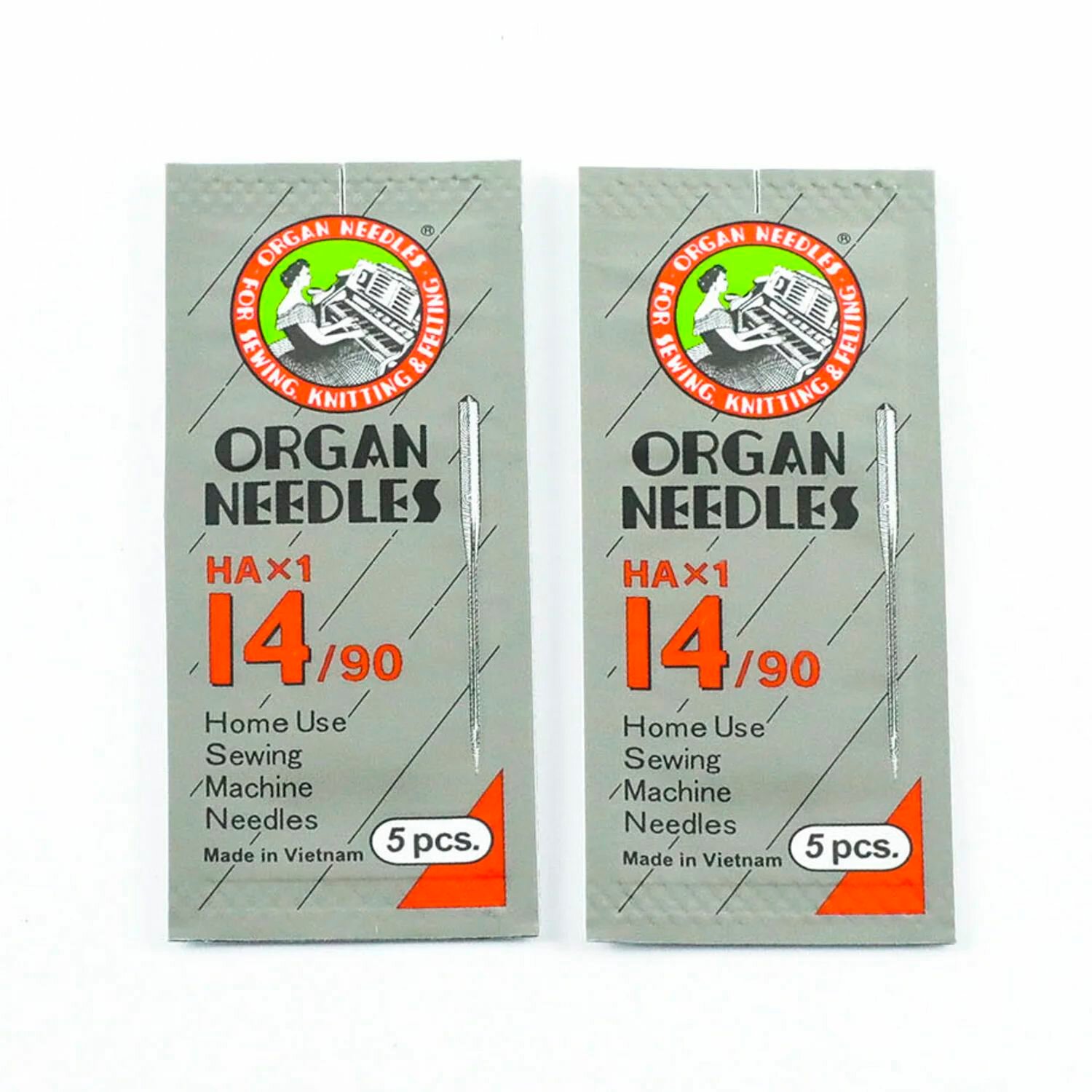 10 ШТ (2 упаковки) Иглы Organ HAX1 подходят по размеру для домашней швейной машины