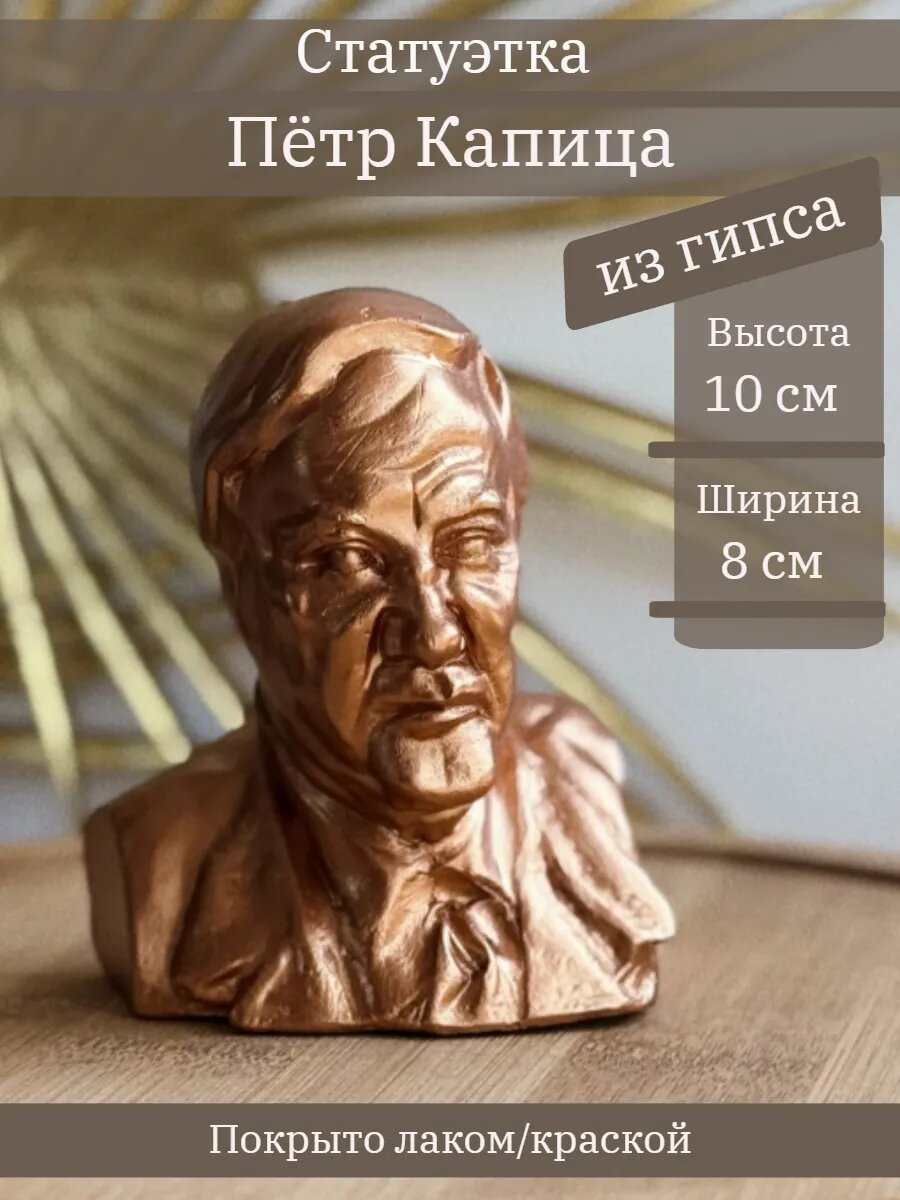 Статуэтка Пётр Капица, 10 см, из гипса, ручная работа, в цвете