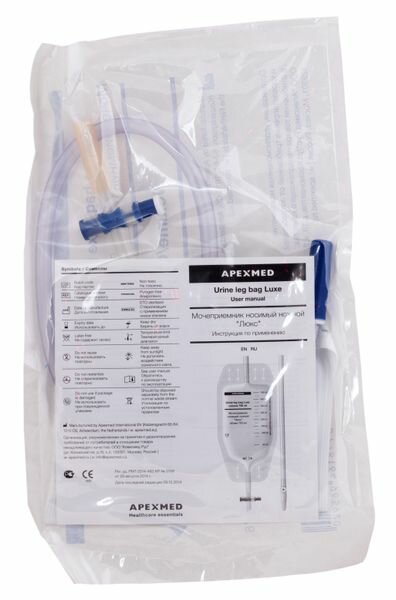 Мочеприемник ножной носимый Люкс Apexmed/Апексмед 750мл