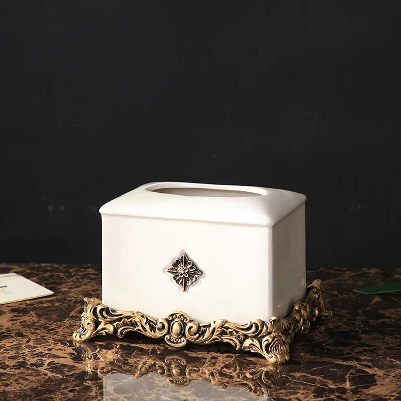 Набор аксессуаров для ванной комнаты Crack Glaze Tissue box 3