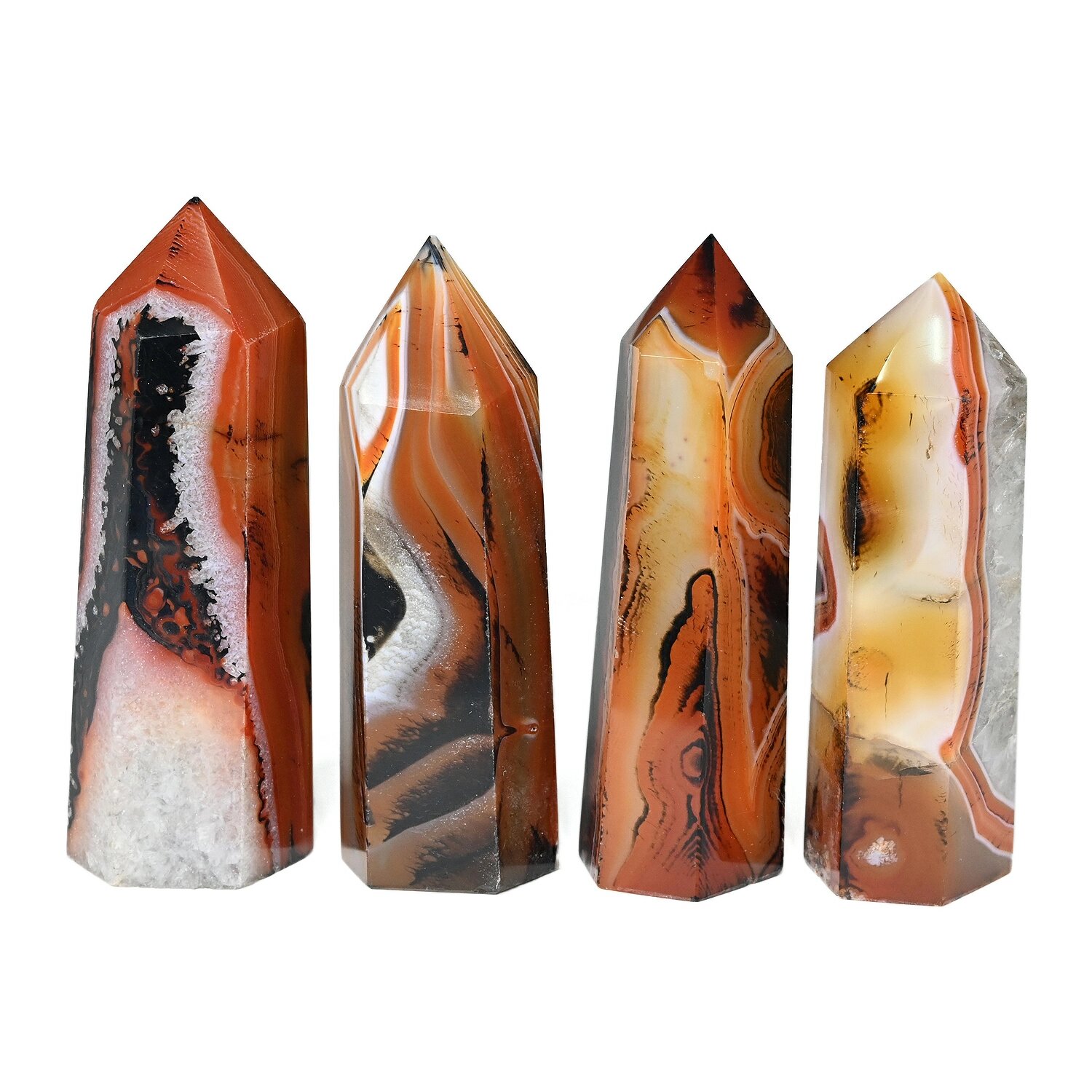 Кристалл из сардоникса "Карандаш" 21*23*89мм .