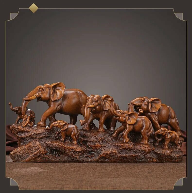 Винтажные слоны статуэтки для интерьера, Роскошные статуэтки для дачи, символизирующие богатство и счастье, подарок для нового дома