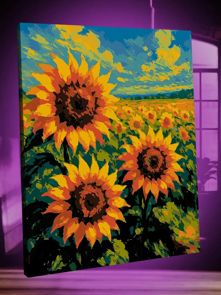 Картина по номерам Подсолнухи