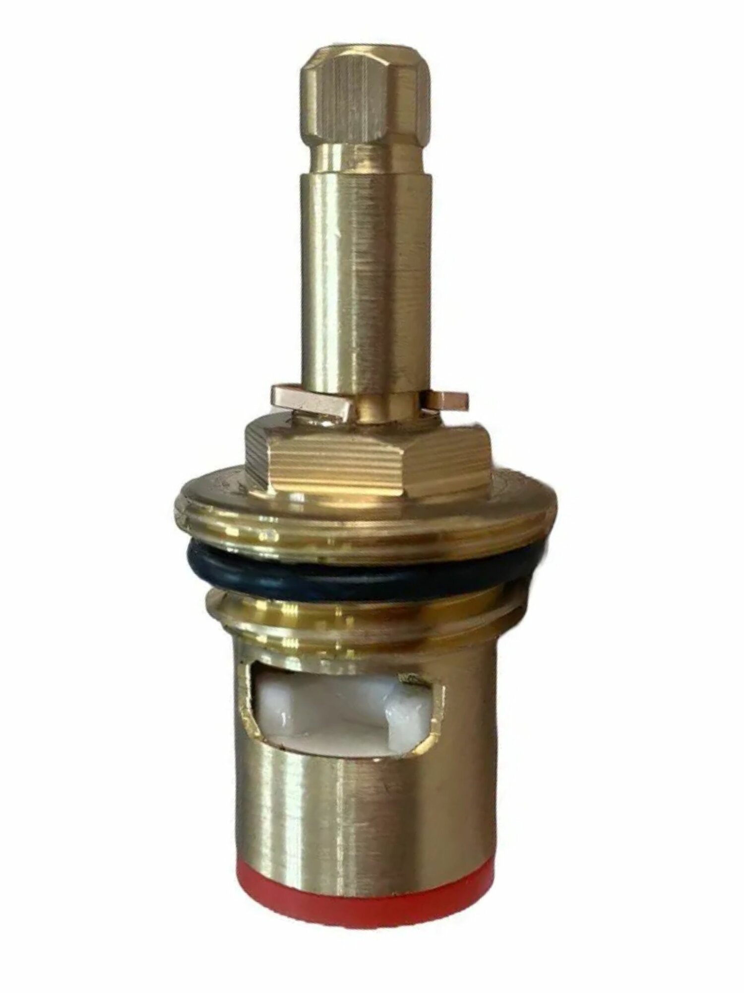 Кран-букса керамика латунь 1/2" 7*7 под квадрат (2 резьбы) длинный шток