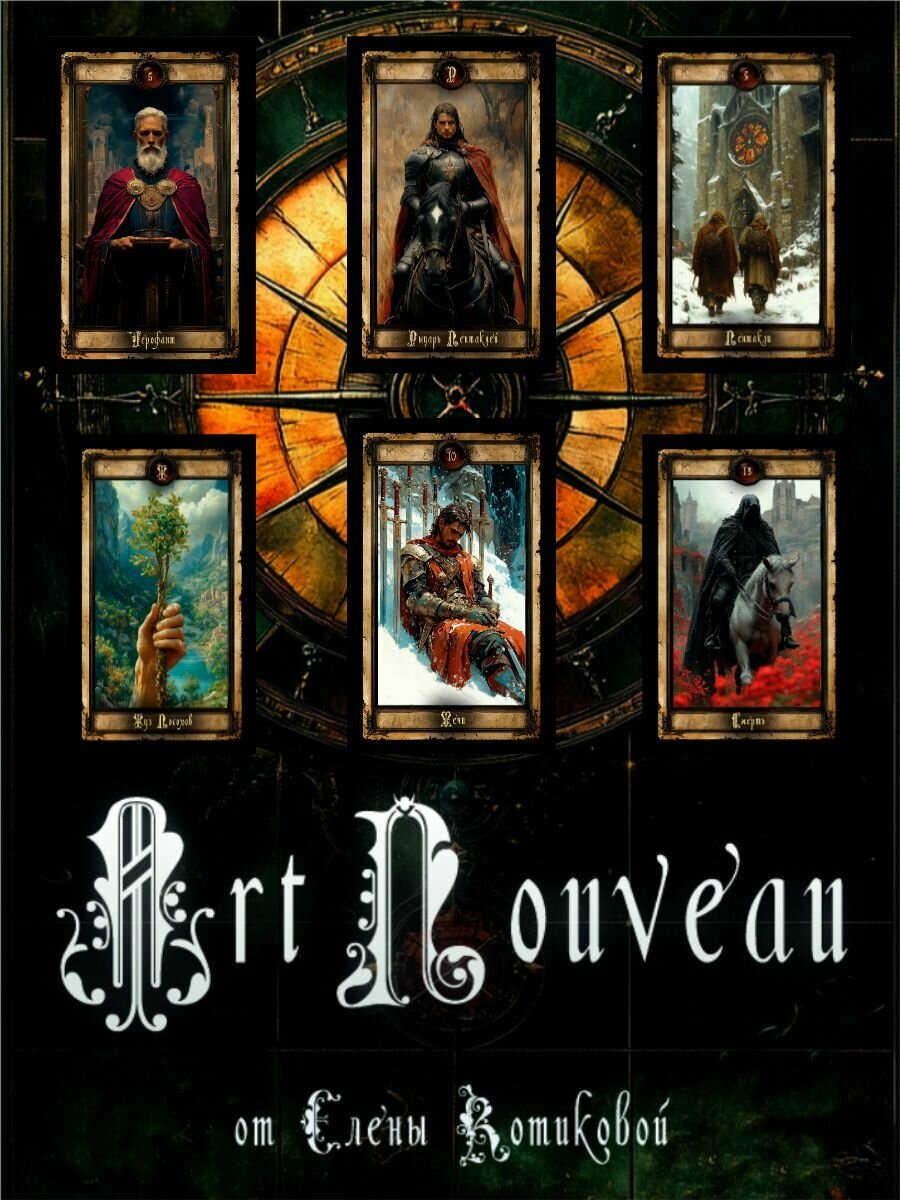 Таро Art Nouveau (Ар Нуво). Авторское таро Елены Котиковой.