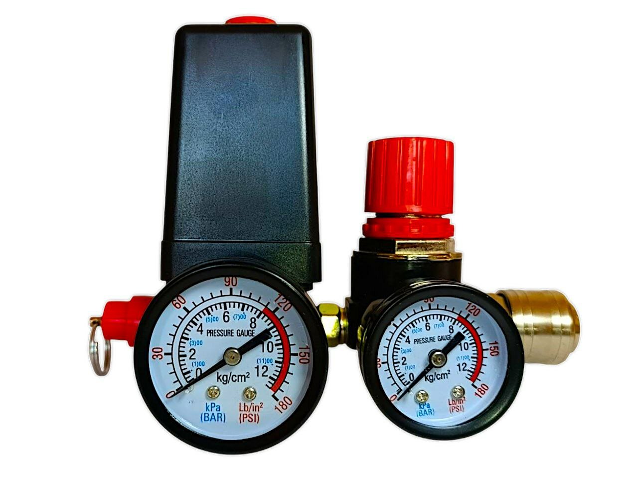 Реле давления Автоматика для компрессора в сборе 220В 2 быстроразъемных выхода.