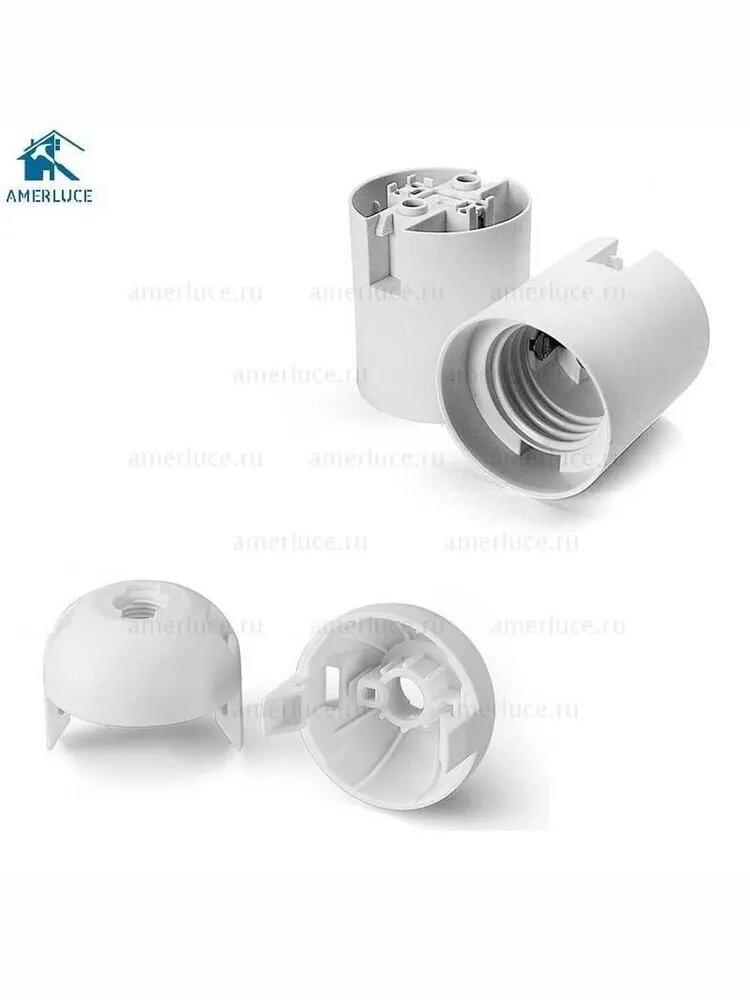 Патрон E27 T210, белый, термопластик, безвинтовое соединение, 1 штука