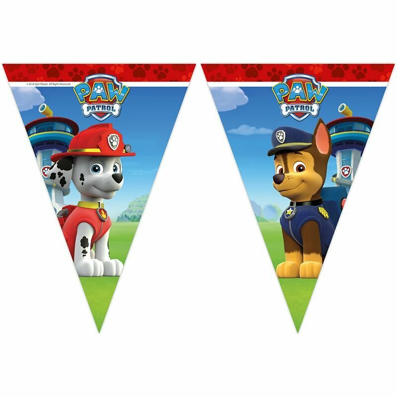 Гирлянда-вымпелы Procos "Щенячий Патруль"/Paw Patrol, разноцветные элементы