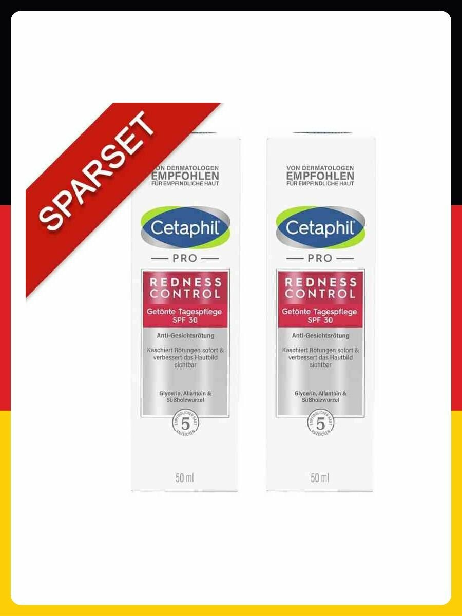 Дневной тонирующий крем Cetaphil Redness Control SPF 30, 2 x 50 мл