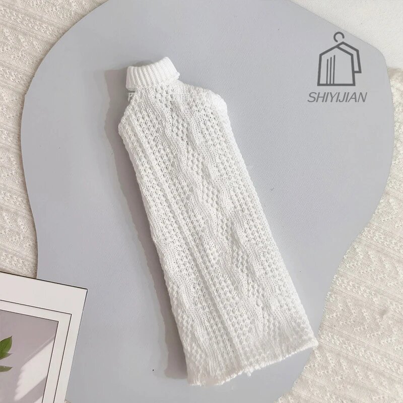 Вязаное платье для куклы FR 30 см Белый, white