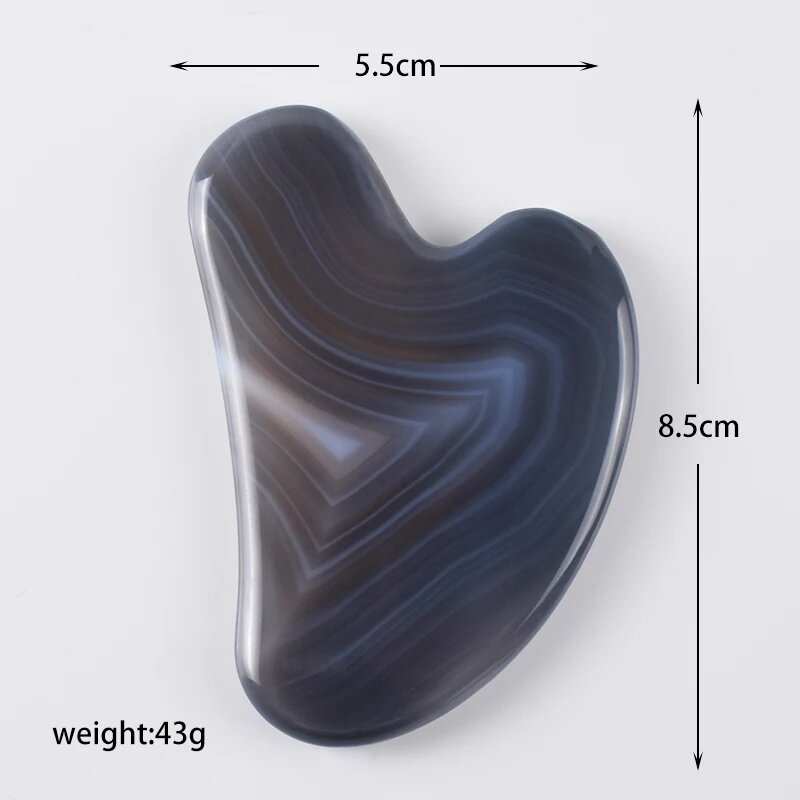 Натуральный Серый Агат Гуаша: Нефритовый Массажер Для Лица, Уход За Кожей, Омоложение, Удаление Морщин, Терапия Шеи