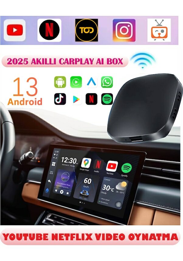 Автомобильная навигация, беспроводной адаптер CarPlay, беспроводной Android Auto, переходник с проводного на беспроводной, процессор A133, 2G+32G