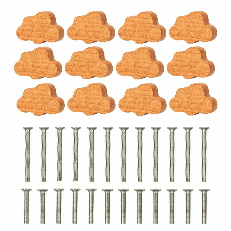 Скандинавский детский шкаф 12 деревянных ручек