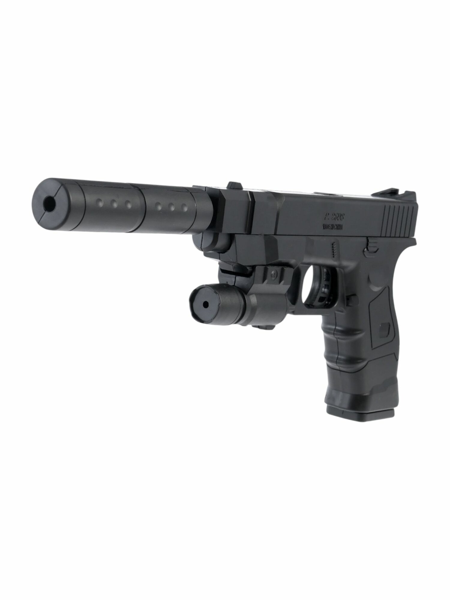 Пистолет Торпеда 2.0 , с лазером и глушителем, стреляет пульками 6 мм