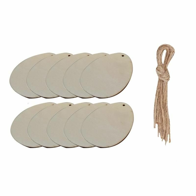 Пасхальные яйца деревянные своими руками-7см10 шт плюс пеньковая веревка