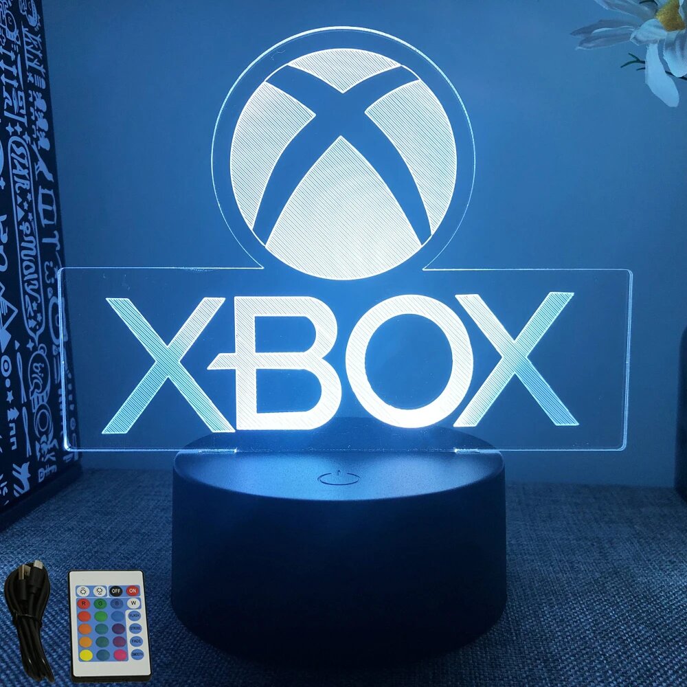 Xbox 3D LED лампа, цвет B16-game 03