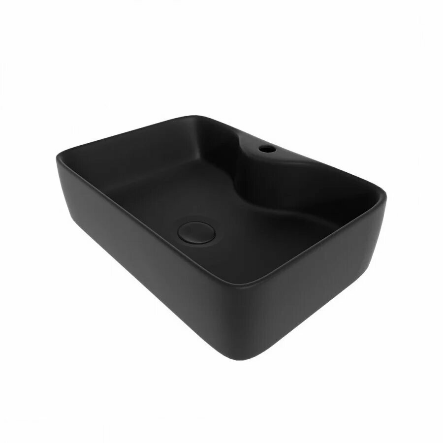 Накладная раковина Maretti Umbria UM13NS96-560 48 накладная, без отверстия под смеситель, фарфоровая, прямоугольная, раковина для ванной, черная, матовая, ретро