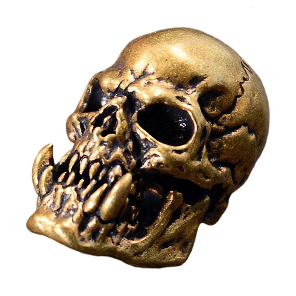 Ретро клыки череп Нож кулон Зонтик Веревка Маленький Шарм-Латунь