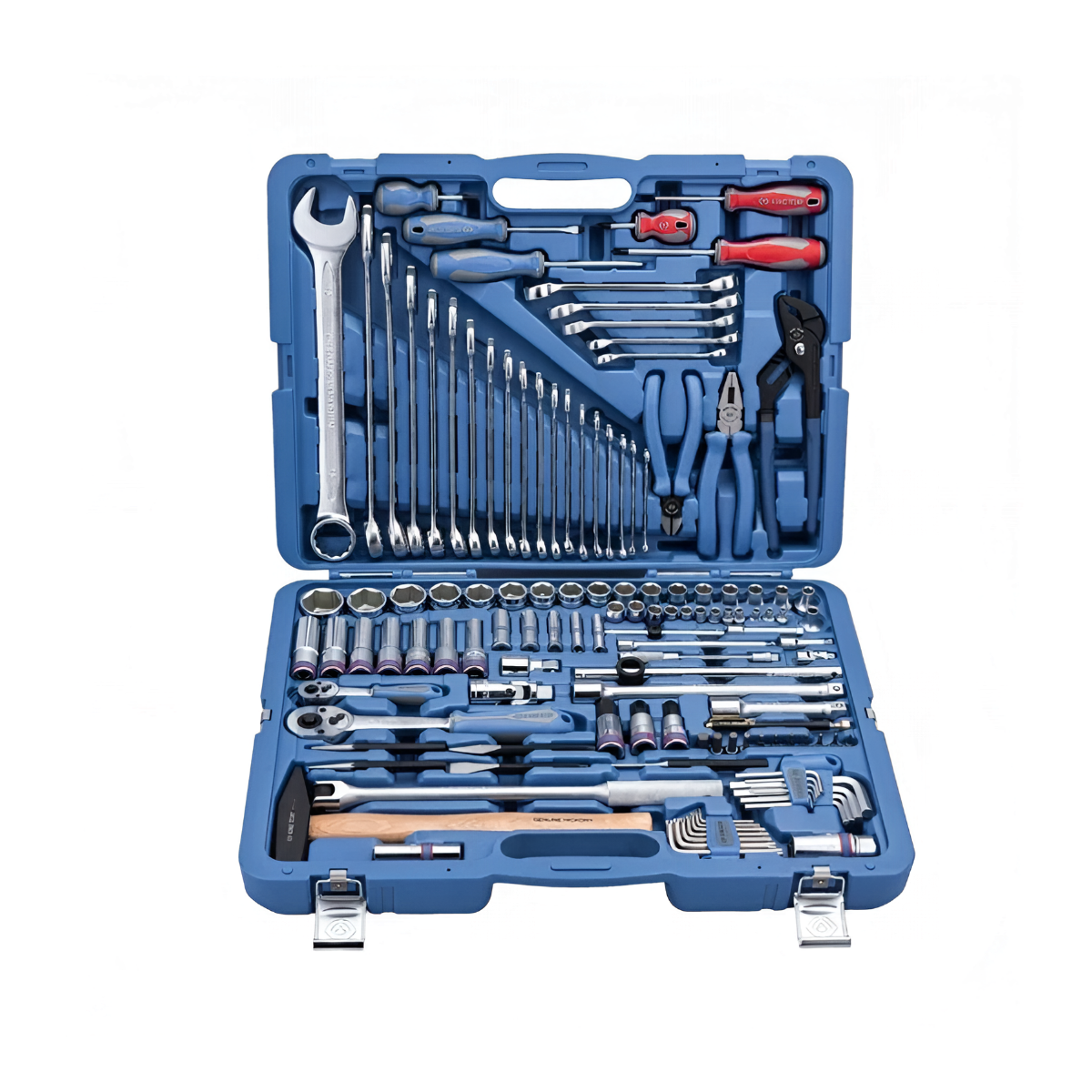 Набор инструментов KING TONY Н, 7528MR01 128 предметов в кейсе, синий, универсальный