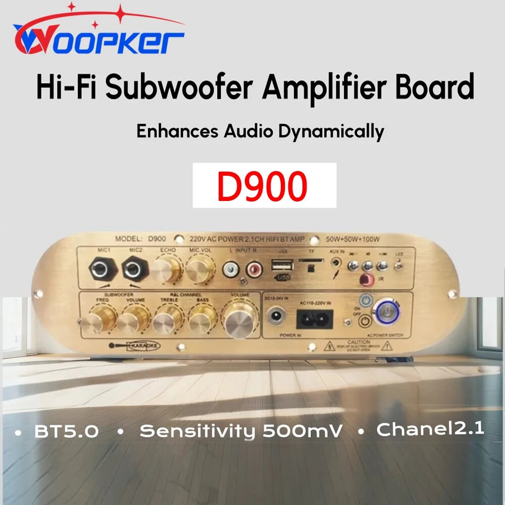 Woopker Amplifier Board D900 2.1 Bluetooth 5.0 UK Plug