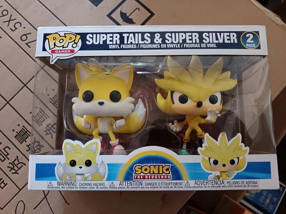 Фигурка Funko POP! SONIC Super Tails & Super Silver Двойной набор из серии Sonic the Hedgehog