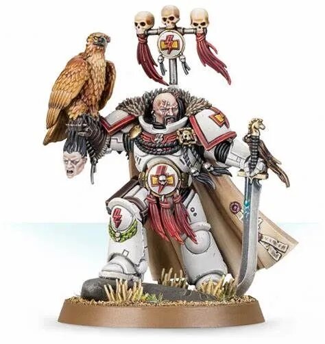 Смола вархаммер 40000 миниатюра Primaris Space Marines Kor'ssaro Khan, Captain of the White Scars Белые Шрамы warhammer 40K миниатюры Фигурка для настольной игры