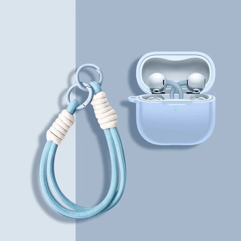 Силиконовый чехол для наушников Huawei FreeClip 2 Голубой, Light Blue
