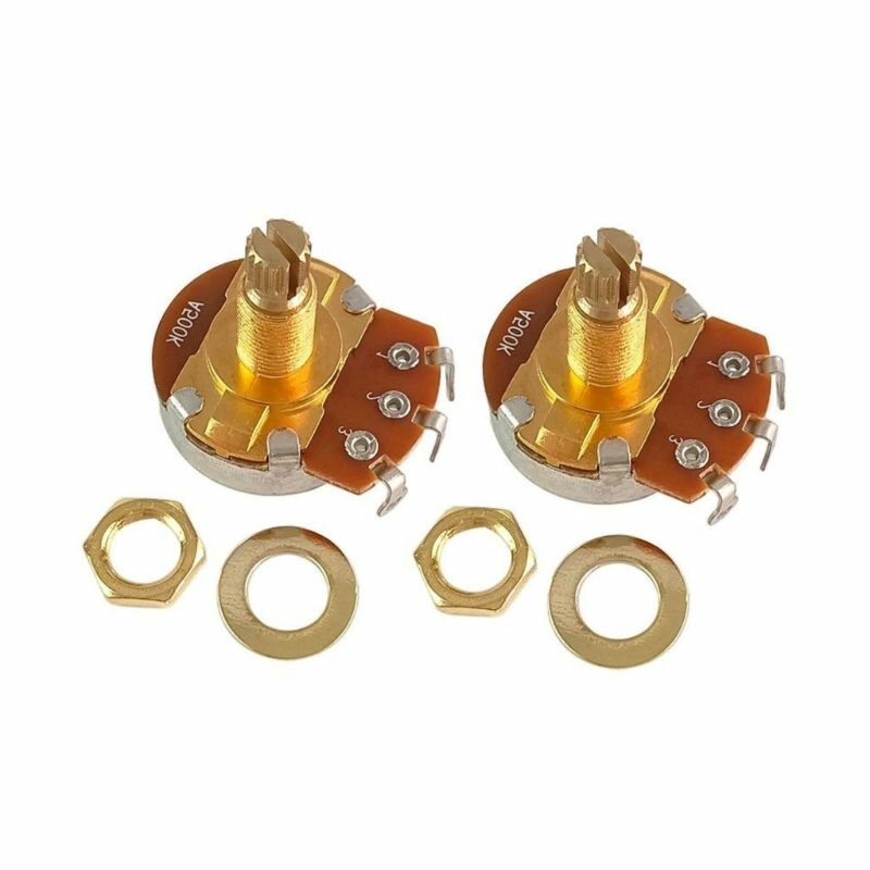 1 комплект из 2-х, потенциометр громкости тона ручки баса электрогитары L18mm-A500K