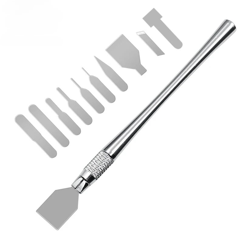 1 комплект ножей для разборки процессора, лезвия для открытия, металлический лом, комплект для ремонта телефона, компьютера, микросхема, ручные инструменты BGA