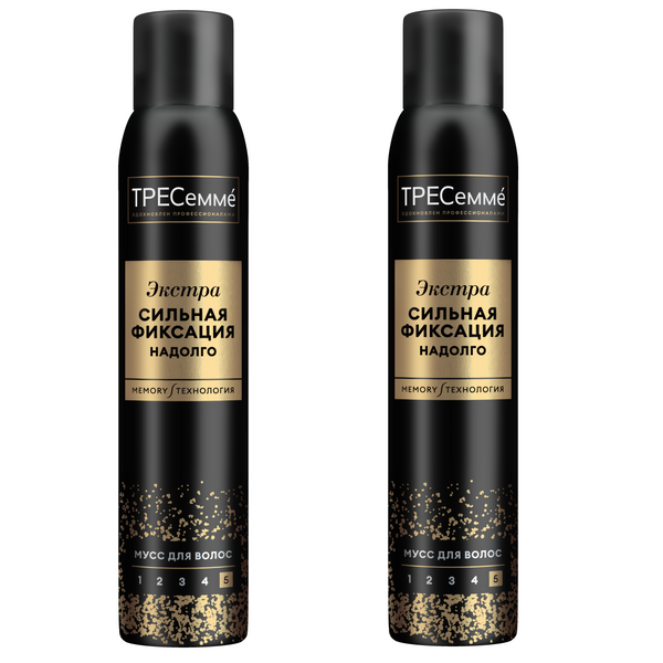 Мусс для укладки волос Тресемме Экстрасильная фиксация, для создания объема, 200 мл, 2 шт