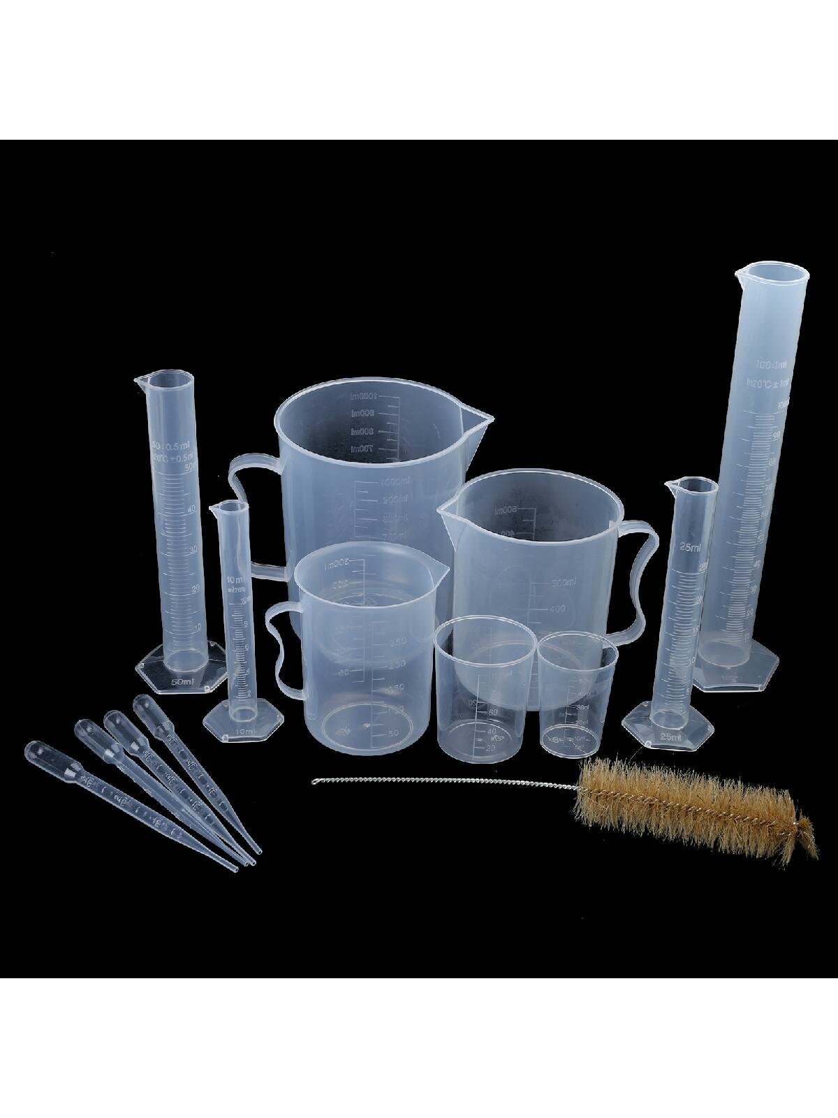 Мерный цилиндр, мерный стаканчик, мензурка, набор пипеток