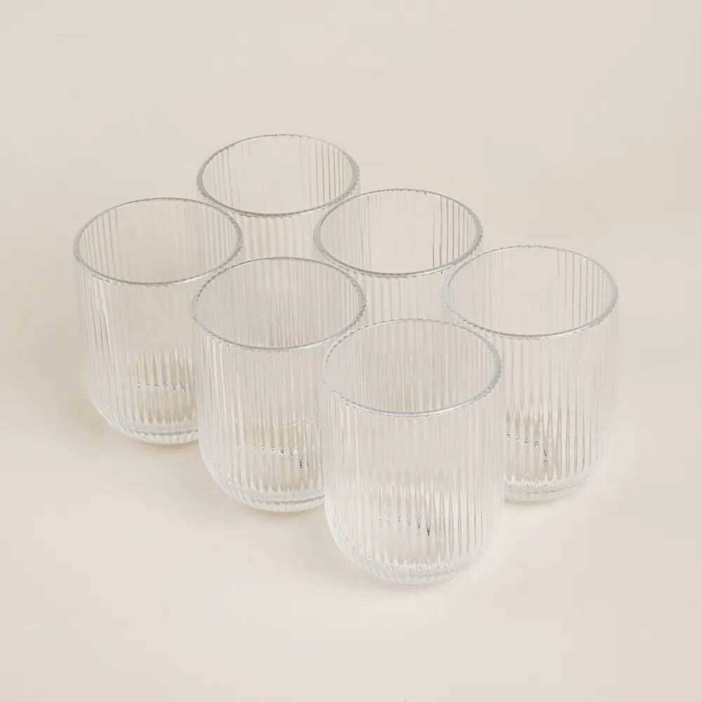 Стаканы SL Home Модерн , 270 мл, 7.5х9.5 см, набор 6 шт, стекло, прозрачные