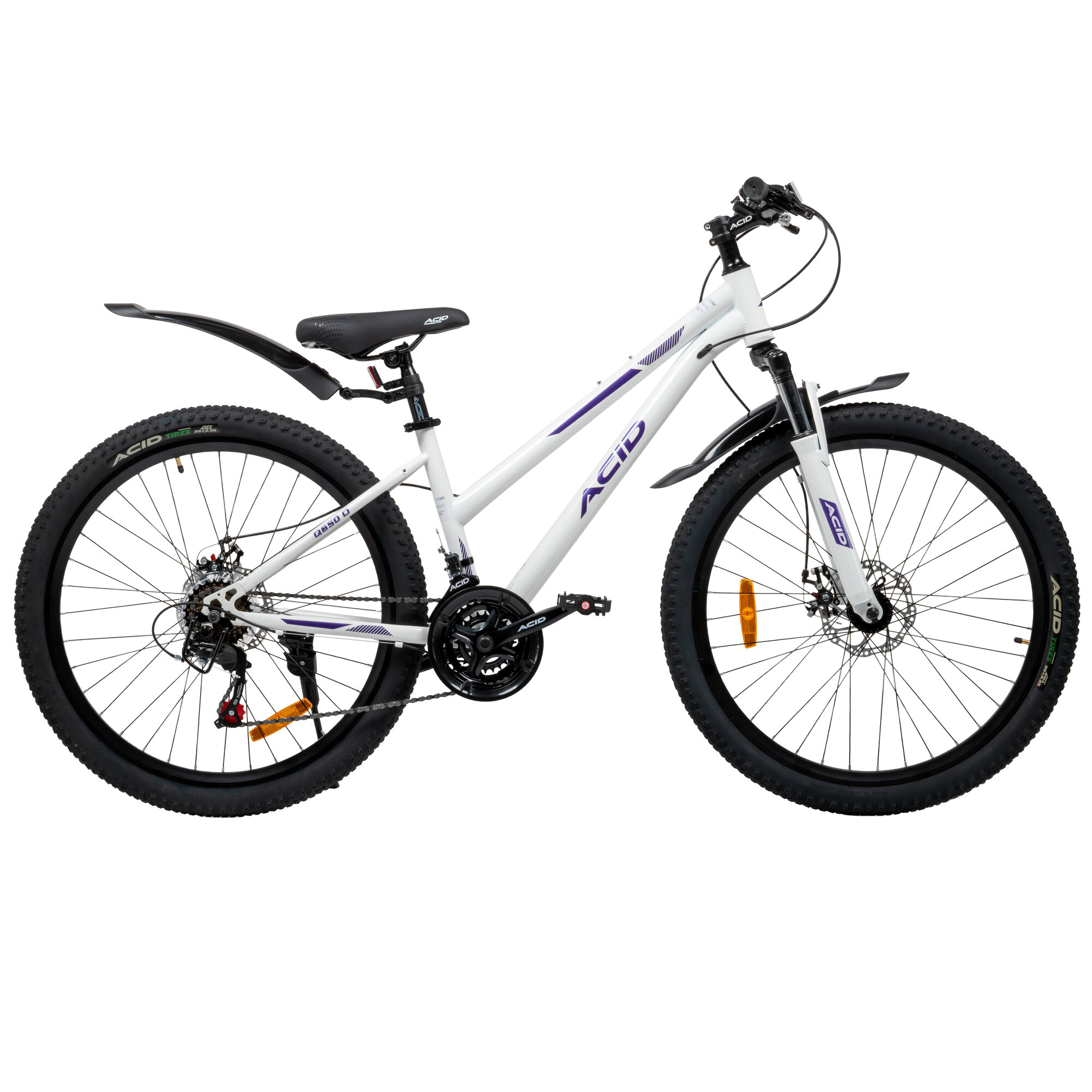 Велосипед горный взрослый 26 дюймов ACID Q 650 D рама 14,5дюймов жемчужный/сине-фиолетовый