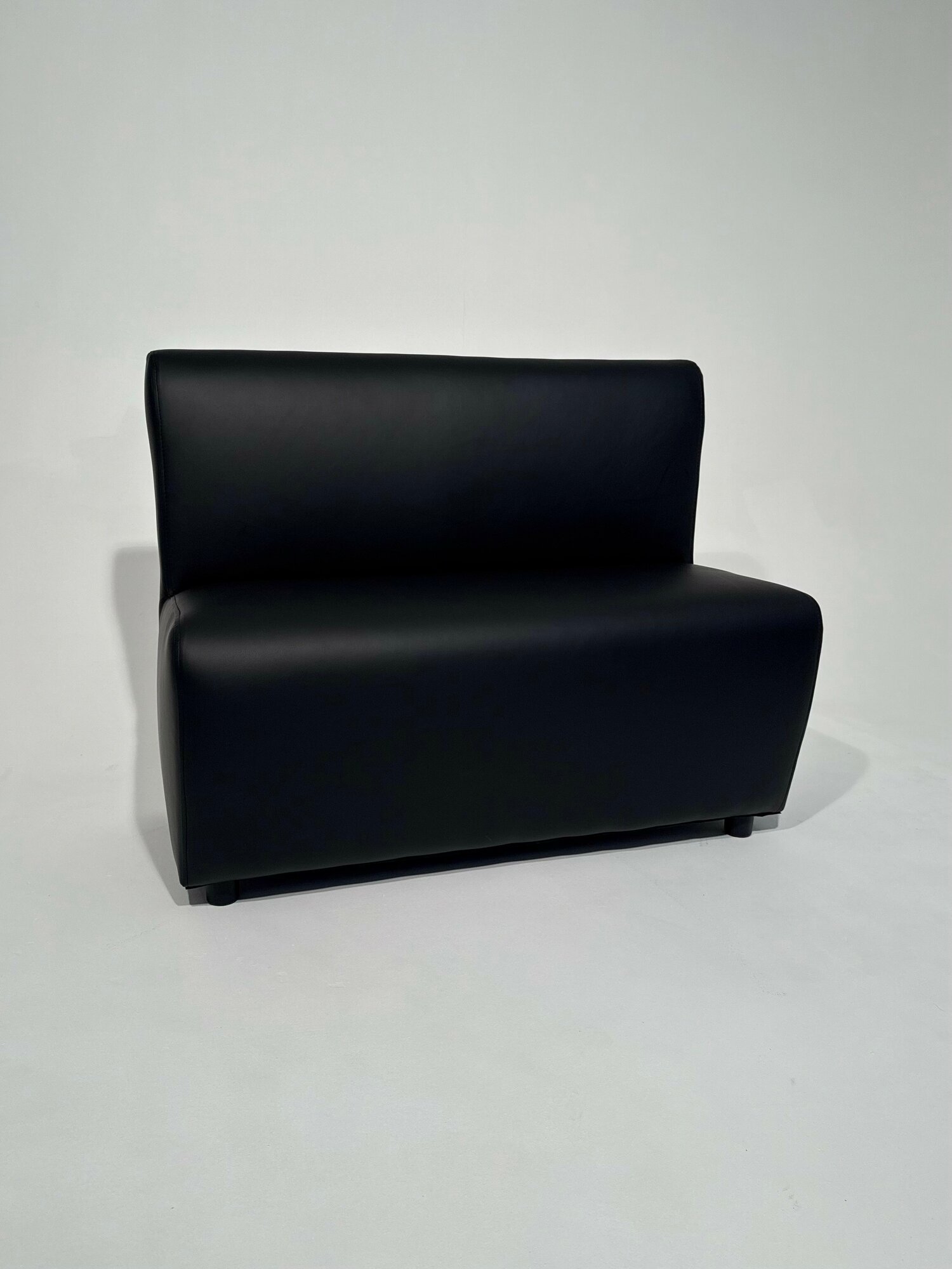 Диван для бара, кафе, ресторана Сити, механизм Нераскладной, 100х50х83 см, черный матовый