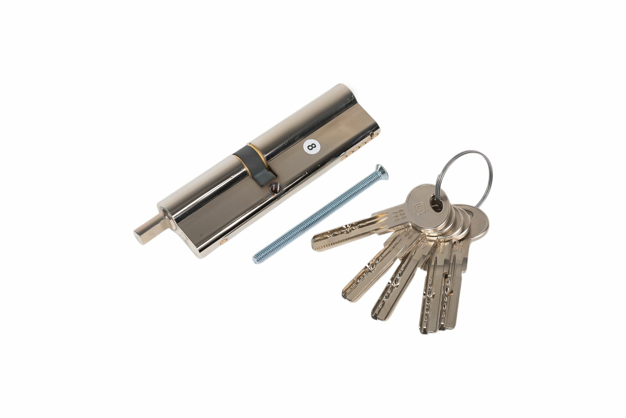 Цилиндровый механизм гардиан GB 107(61/46V) Ni 5 ключей 128:4604