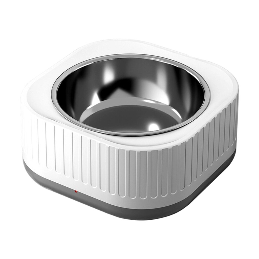 Термостатический диспенсер для воды для домашних животных, миска для кошек, йогуртница, питьевая вода для кошек, термостат для собак (национальный стандарт) -контрастный серый и белый цвета