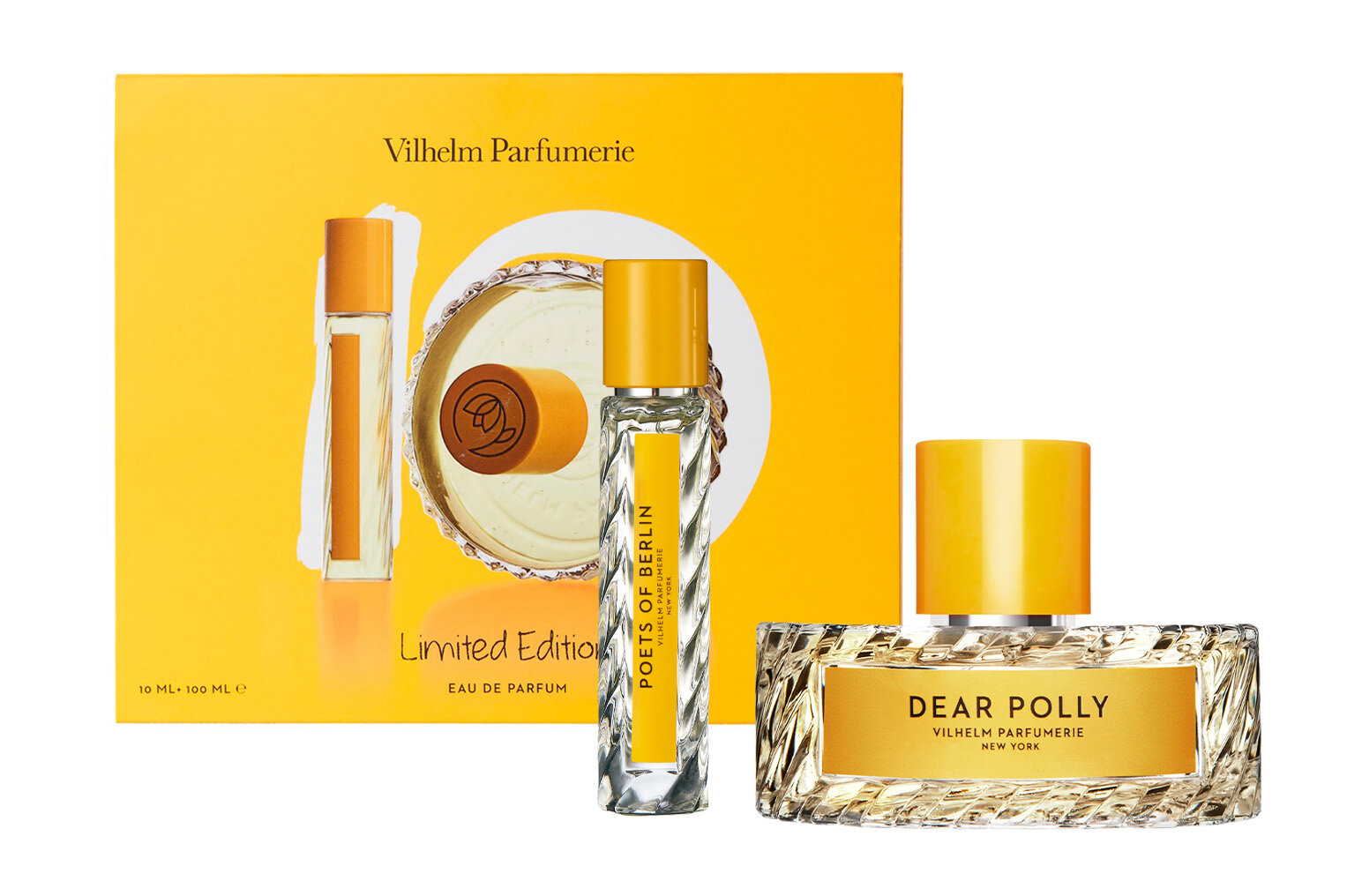 VILHELM PARFUMERIE NEW YORK 10th Anniversary Набор парфюмерной воды унисекс (Dear Polly, 100 мл + Poets of Berlin,10мл)