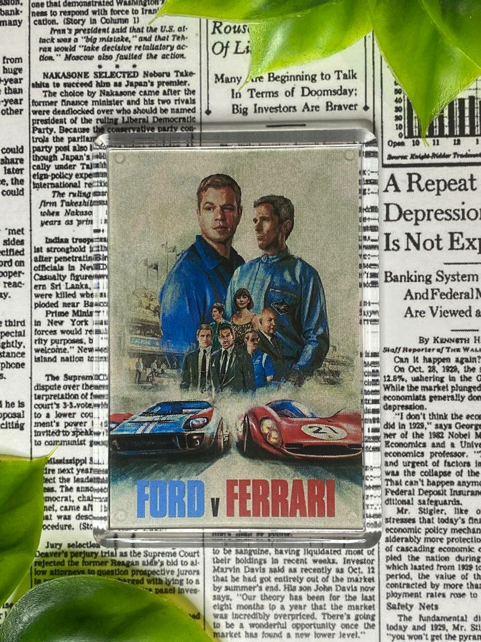 Магнит на холодильник "Ford против Ferrari" №493