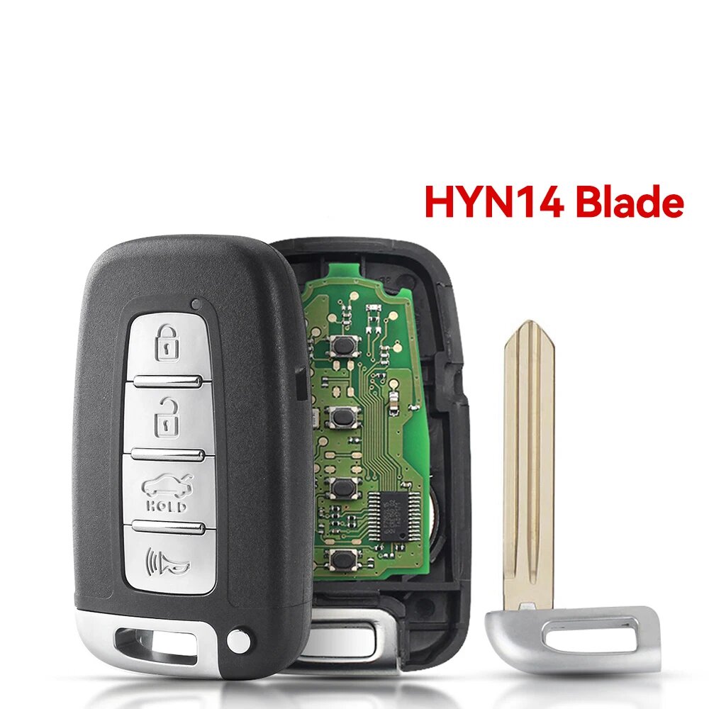Пульт Hyundai Kia HYN14, 4 кнопки, черный