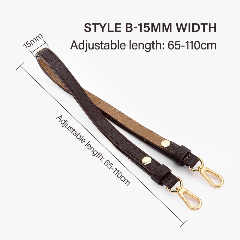 CRAZYSMITH Широкий Ремень Для Сумки На Плечо, Замена Для Сумки Louis Vuitton Style B-15mm Width