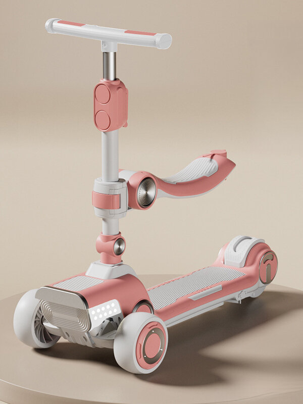 Детские электрические скутеры со скоростью 8 кг / ч, заряжаемые скутеры, Bluetooth Music и Light