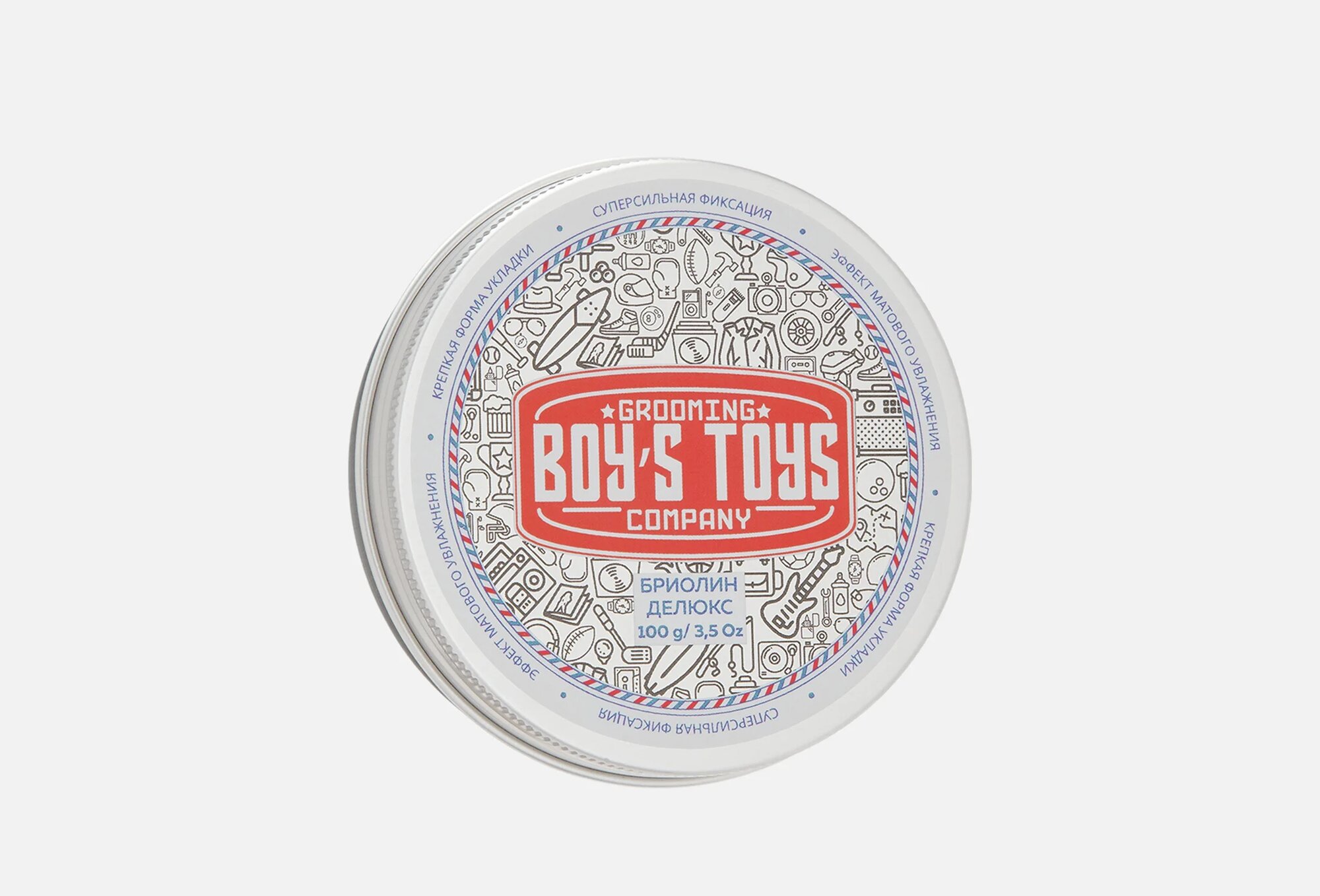 Бриолин Boy's Toys Deluxe Oil Based Clay, для укладки, сверхсильная фиксация, 100мл
