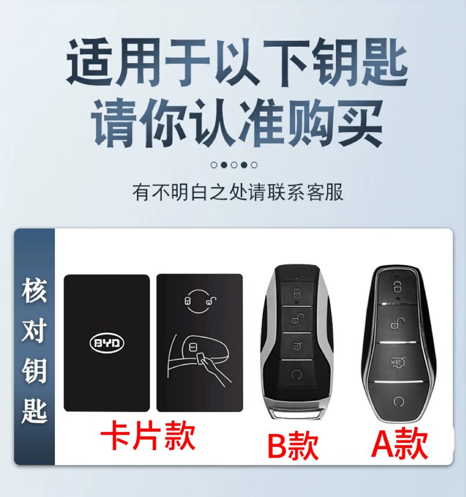 Руководство по совместимости чехлов для ключей BYD, модели Sea Dolphin, Song, Qin Plus