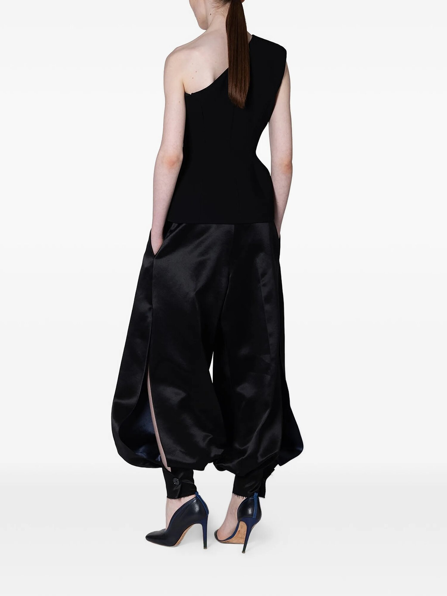 Брюки Roksanda Ovar pleated trousers, размер 16, black/black — фото 1
