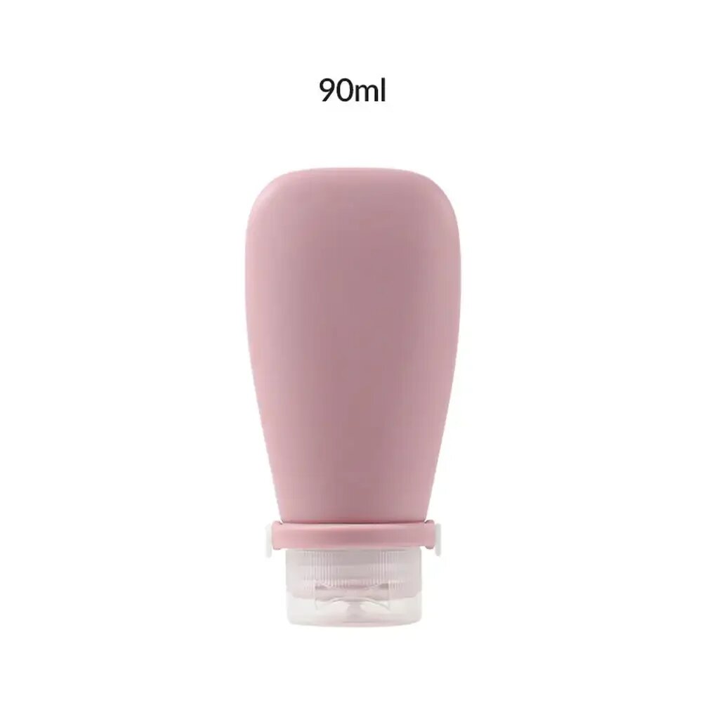 Силиконовая портативная бутылка для путешествий Розовый, Dark Pink-90ML