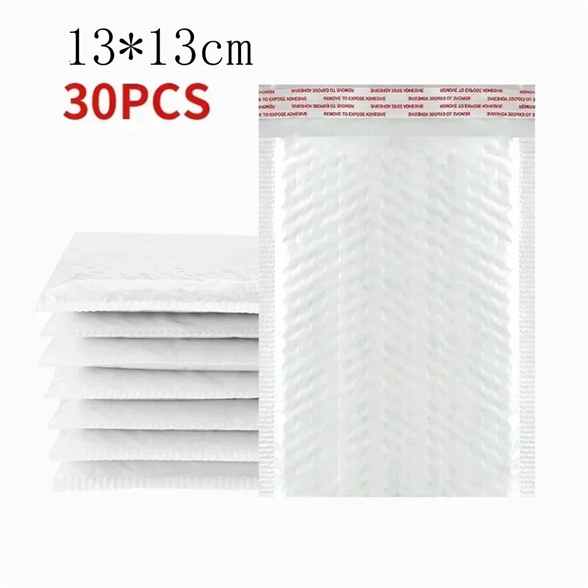 Белые самоклеящиеся почтовые конверты с пузырчатой пленкой 13x13cm 30Pcs