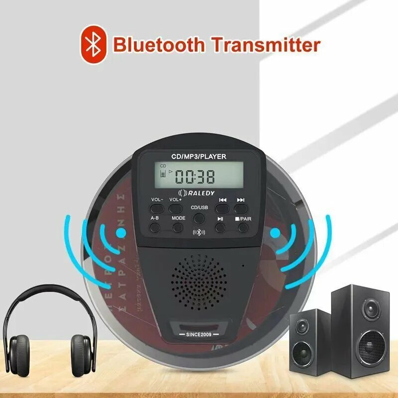 Портативный CD-диск Walkman U-диск CD Bluetooth Беспроводной проигрыватель