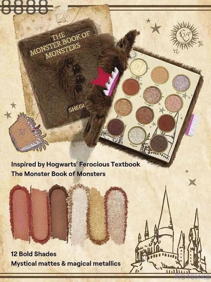Тени для век Harry Potter X SHEGLAM Волшебная книга монстров