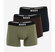Трусы BOSS Boxer Long One, комплект из 3 шт., размер M, хаки, коричневый