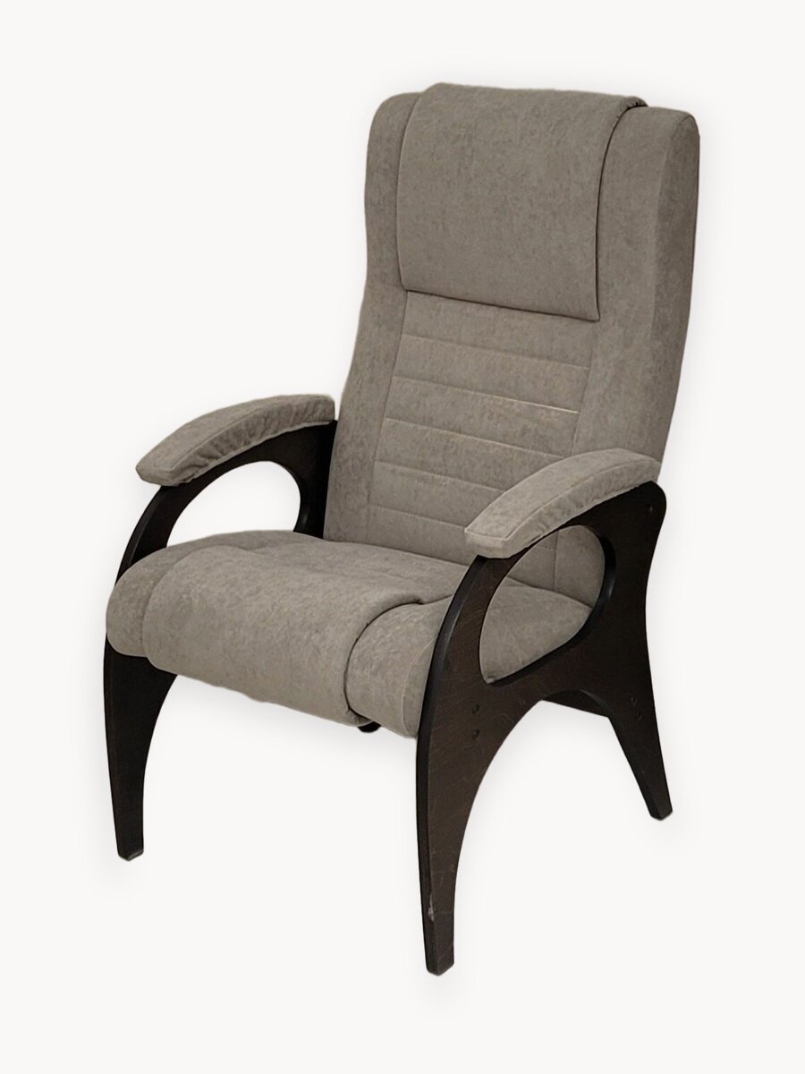 Кресло для отдыха Wood Space "Уют" в дизайнерском крое, 3 положения спинки, скандинавский стиль